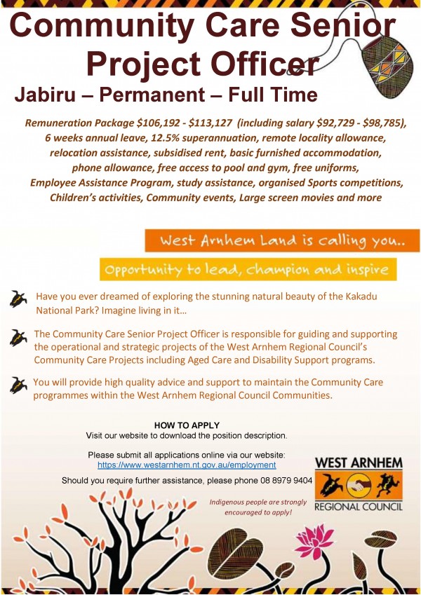 Community Care Senior Project Officer Job In Northern Territory NT community-care-senior-project-officer-job-in-northern-territory-nt